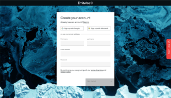 Registering with Emitwise