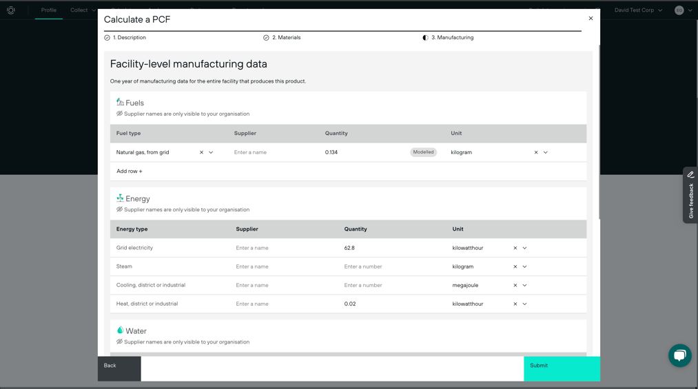 Calculating a Product Carbon Footprint